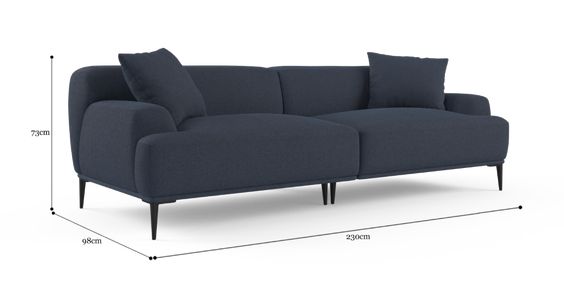 Brosa Seta 4 Seater Sofa (Polynesian Blue) – Lotza Furniture